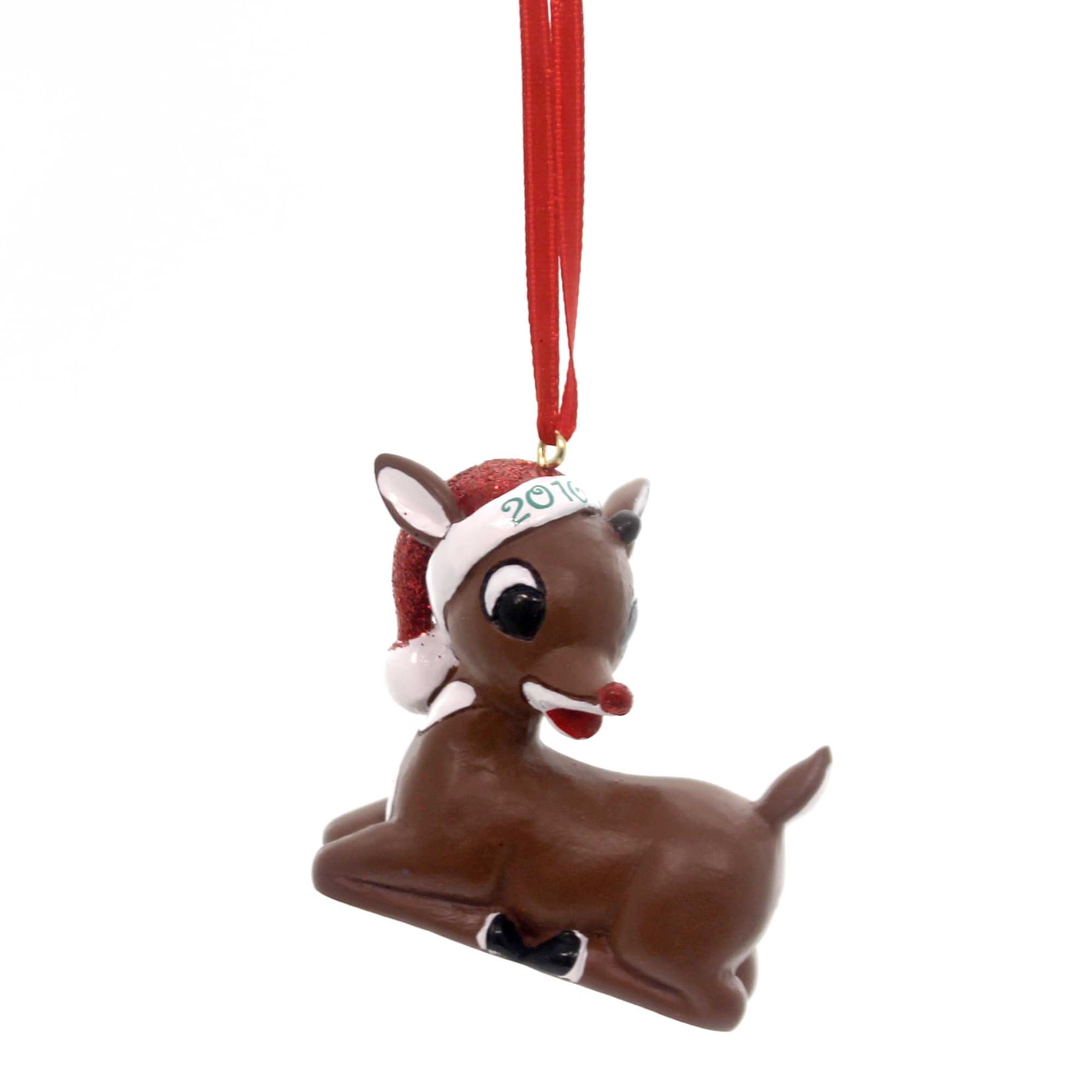 Holiday Ornaments Rudolph 2016 Dated Polyresin Red-Nosed Reindeer ...
