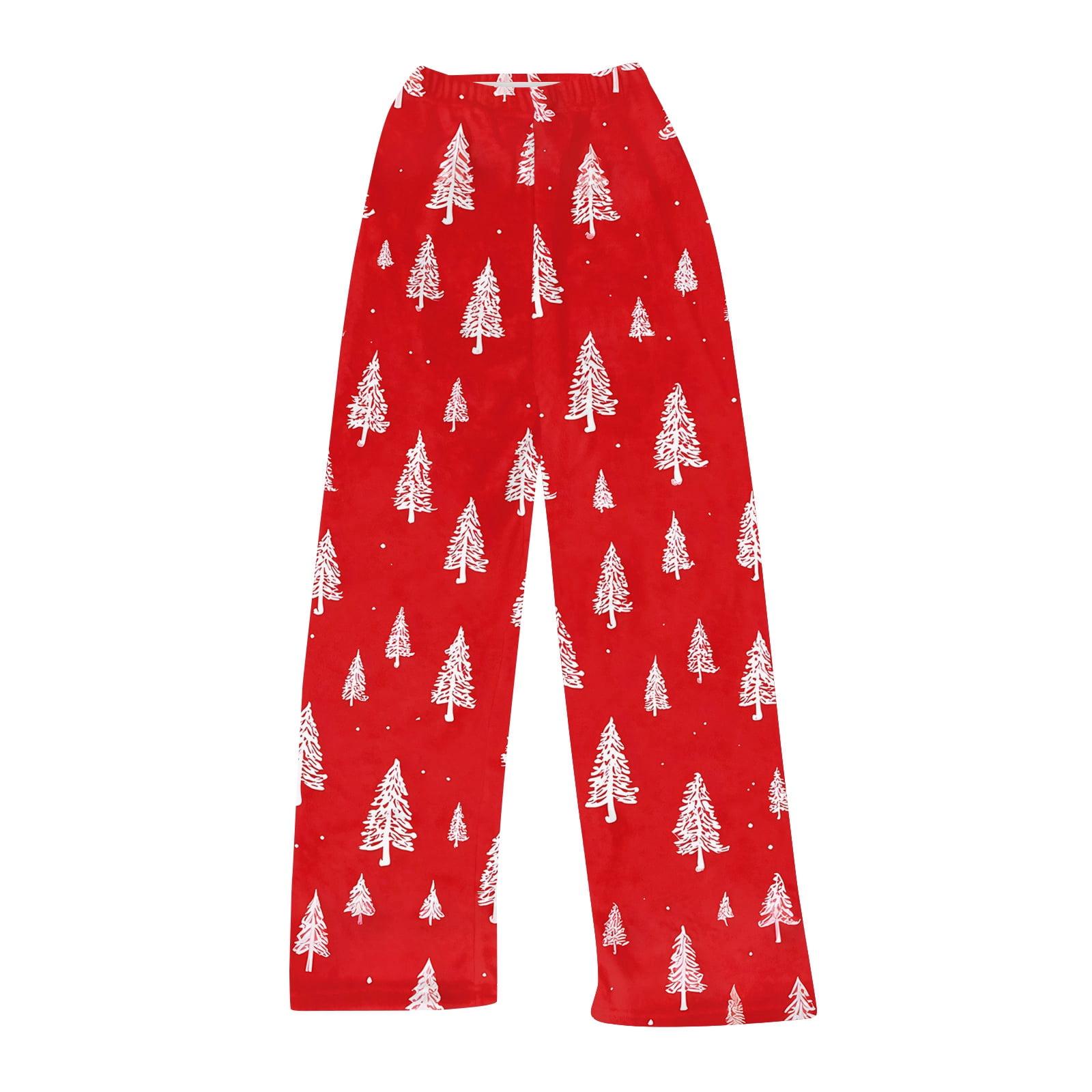 MLQIDK Holiday Pajama Pants Women Santa Xmas Tree Snowflake Comfy Pj ...