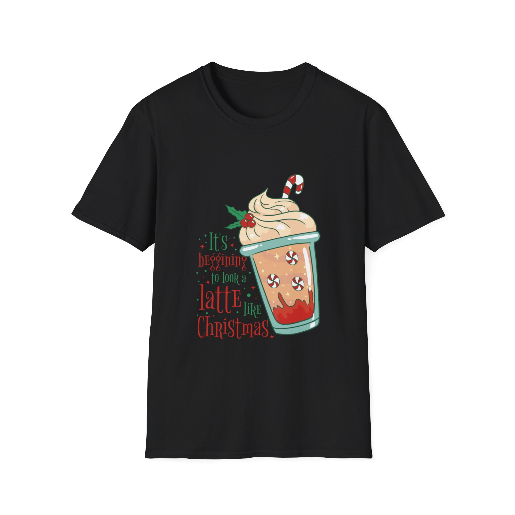Holiday Peppermint Candy Cane Coffee Graphic Novelty Tees - Walmart.com