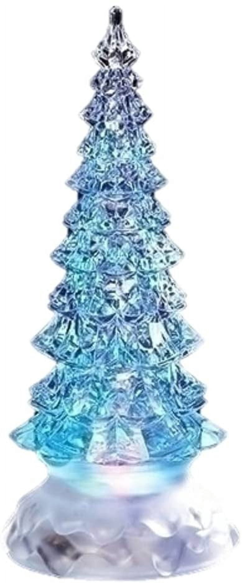 Holiday Pine Tree Multicolored Light Up Glitter Confetti Swirl 8.5 Inch ...
