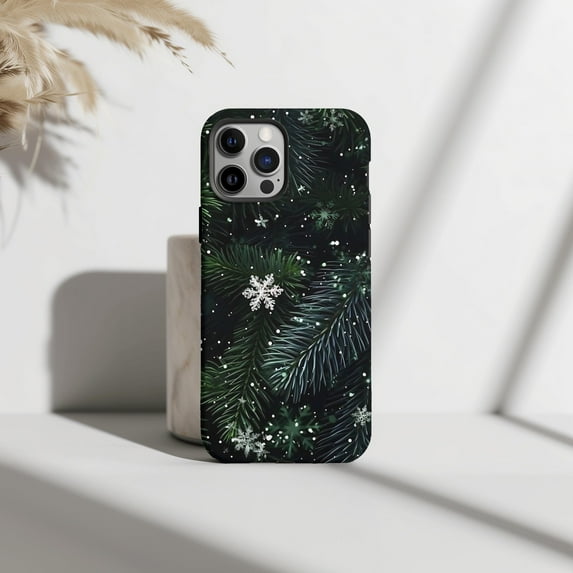 Holiday Pine Tree Snowflake Phone Case Winter Pattern Art 17 through 11 ...