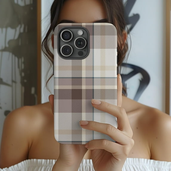 Holiday Plaid Phone Case Cozy Winter Pattern for iPhone 17 11 12 13 14 ...