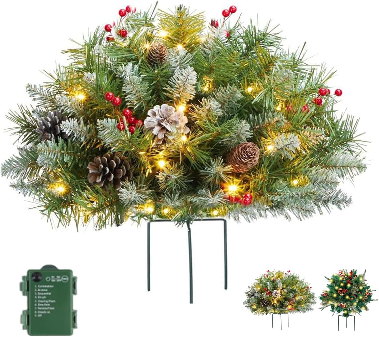 Holiday Planter Filler, Holiday Planters, Faux Holiday Planter, Holiday ...