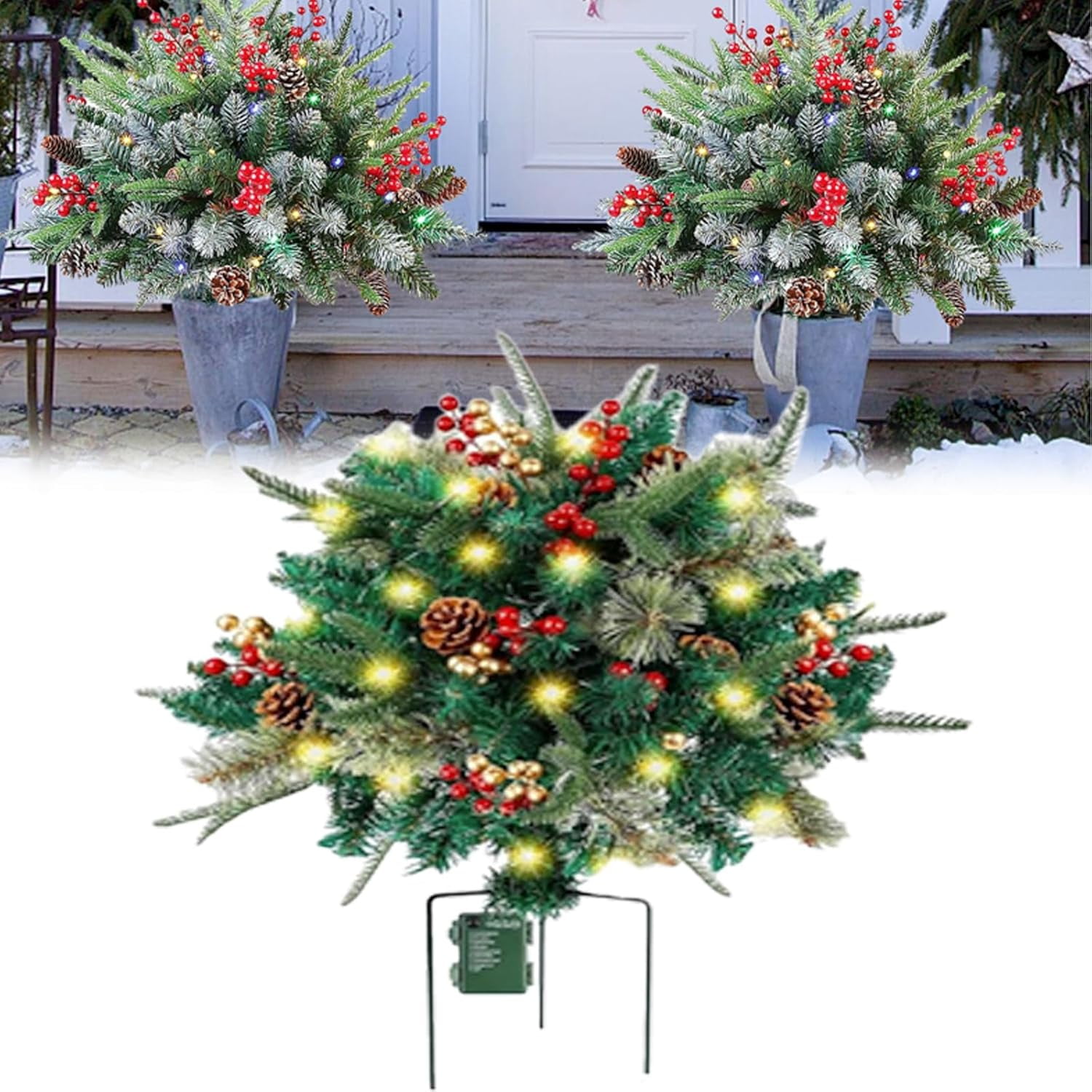 Customer reviews for Holiday Planters, Prelit Christmas Planter Bushes ...