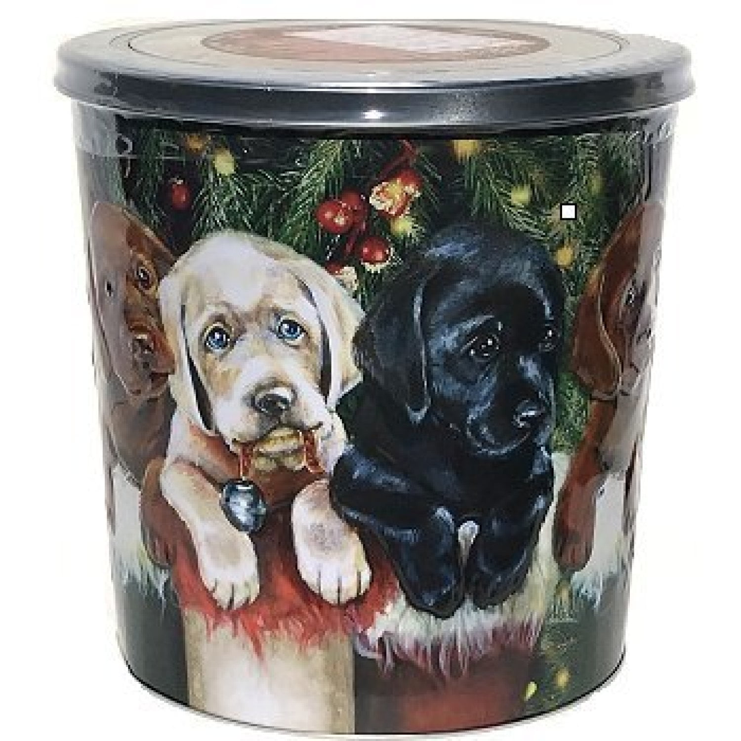 Holiday Popcorn Tin (Three Labrador Puppies) - Walmart.com