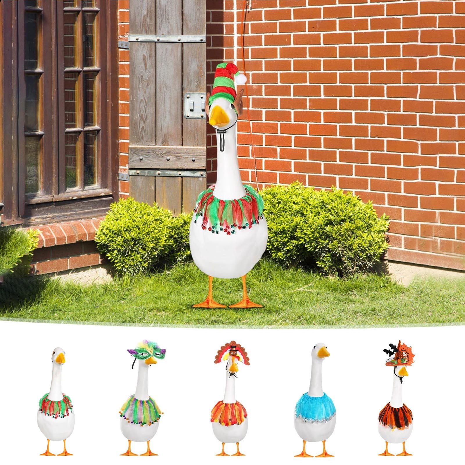 Holiday Porch Goose Outfit Raincoat Style Shaped Clothes Porch Clothes ...