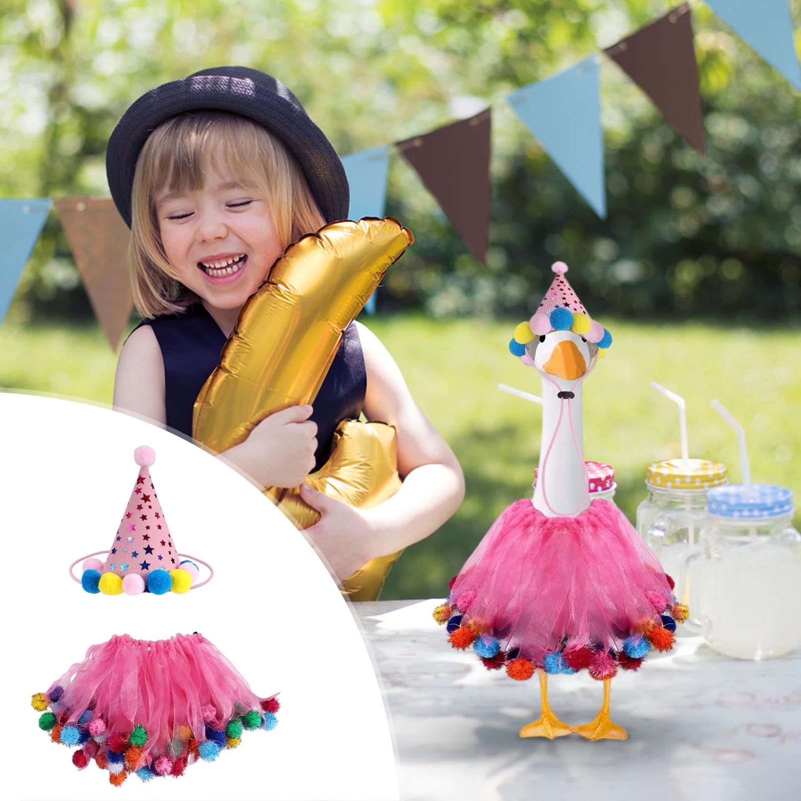 Holiday Porch Goose Outfit Set 23in Festive Decor for Standard Geese ...