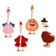 Holiday Porch Goose Outfits, Halloween Fall Thanksgiving Christmas 4th ...