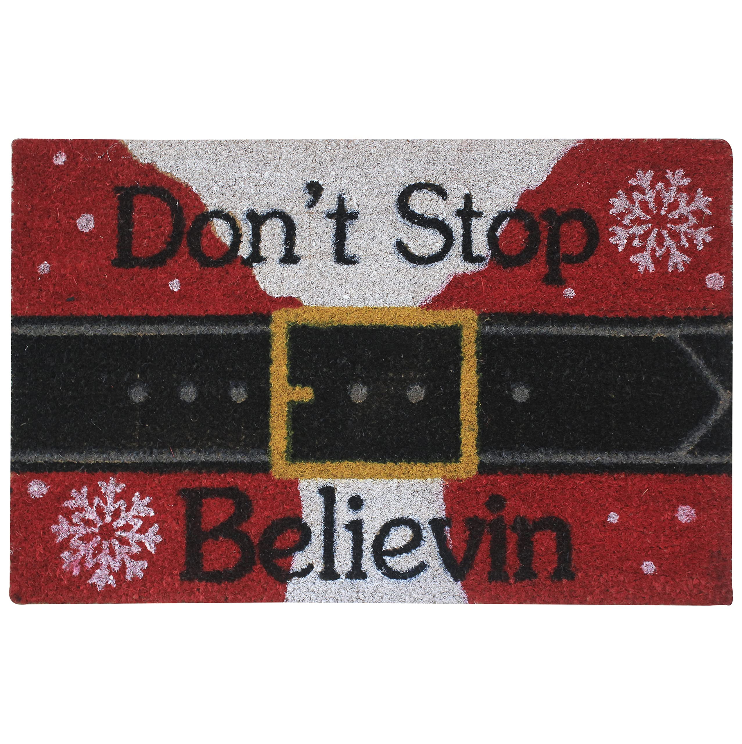 Holiday Printed Coir Doormat Christmas Welcome Mat, Outdoor/Indoor Rug ...