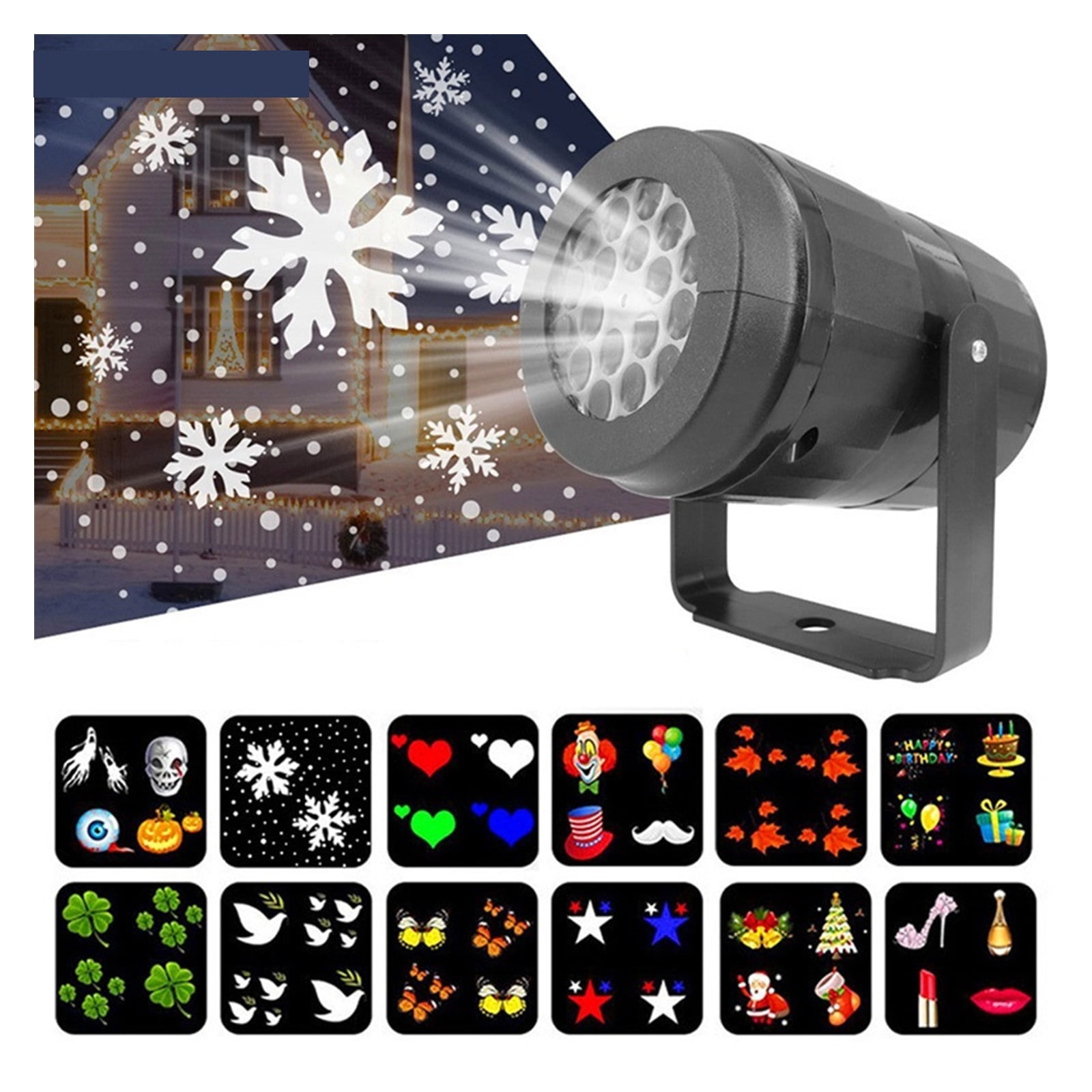 Holiday Projector Light, Christmas Party Lights Snowflake Projector Led ...