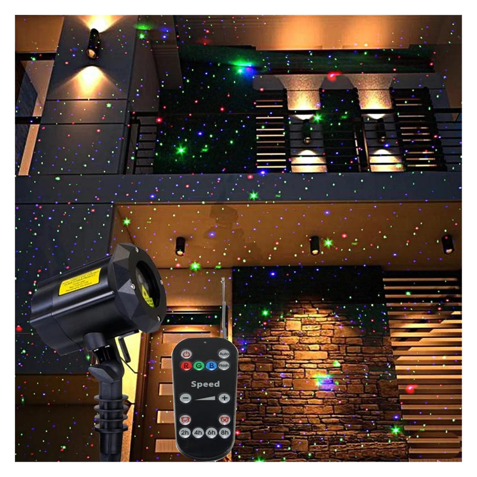 Holiday Projector Light, LED Outdoor Light Dynamic Moving Full Sky Star ...
