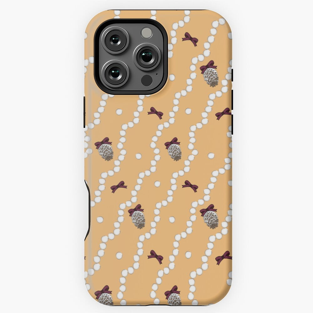 Holiday Ribbons And Pine Cones Phone Case for iPhone 11 12 13 14 15 16 ...