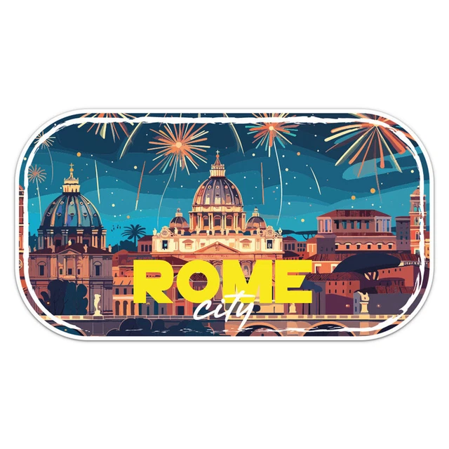 Holiday Rome City Sticker Phone Decal Water Bottle Stickers Car Decals ...