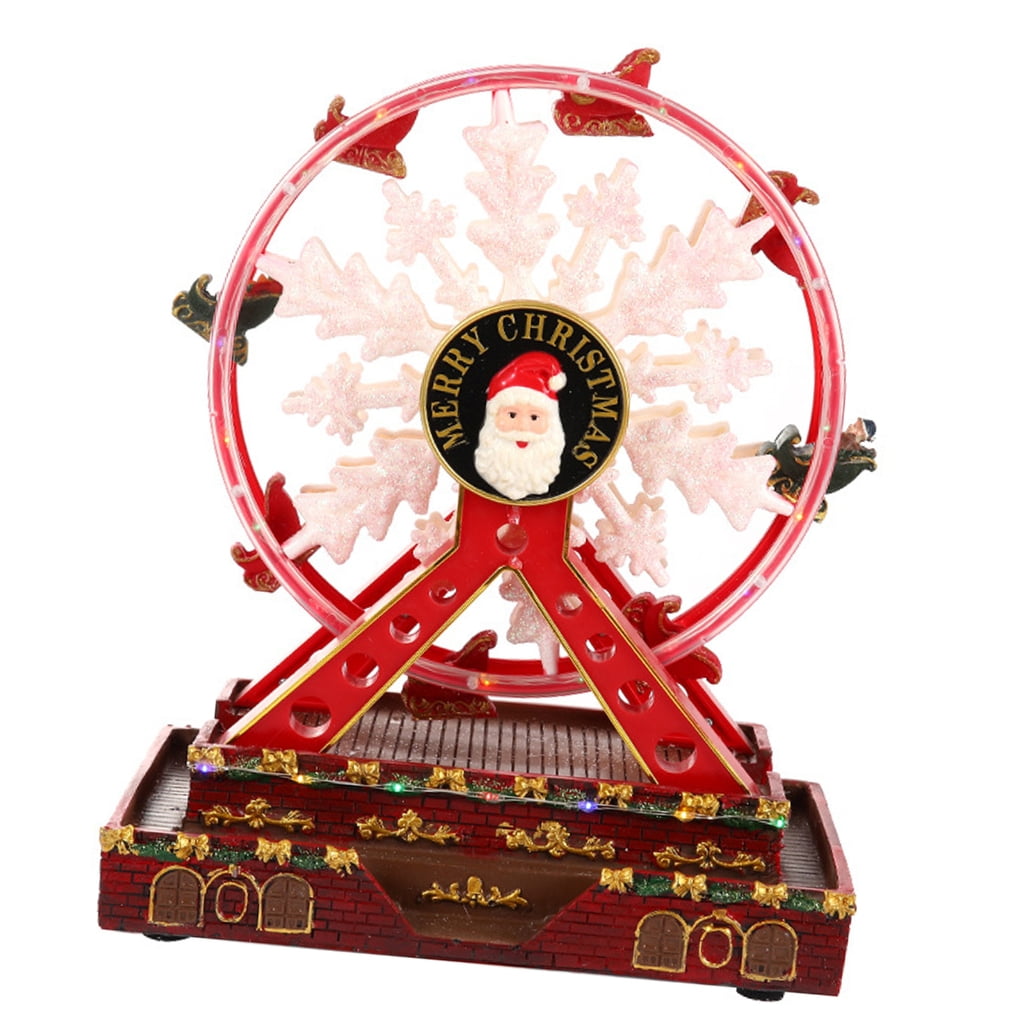 Holiday Rotating Ferris Wheel with LED Lights Stylish Musical Christmas ...