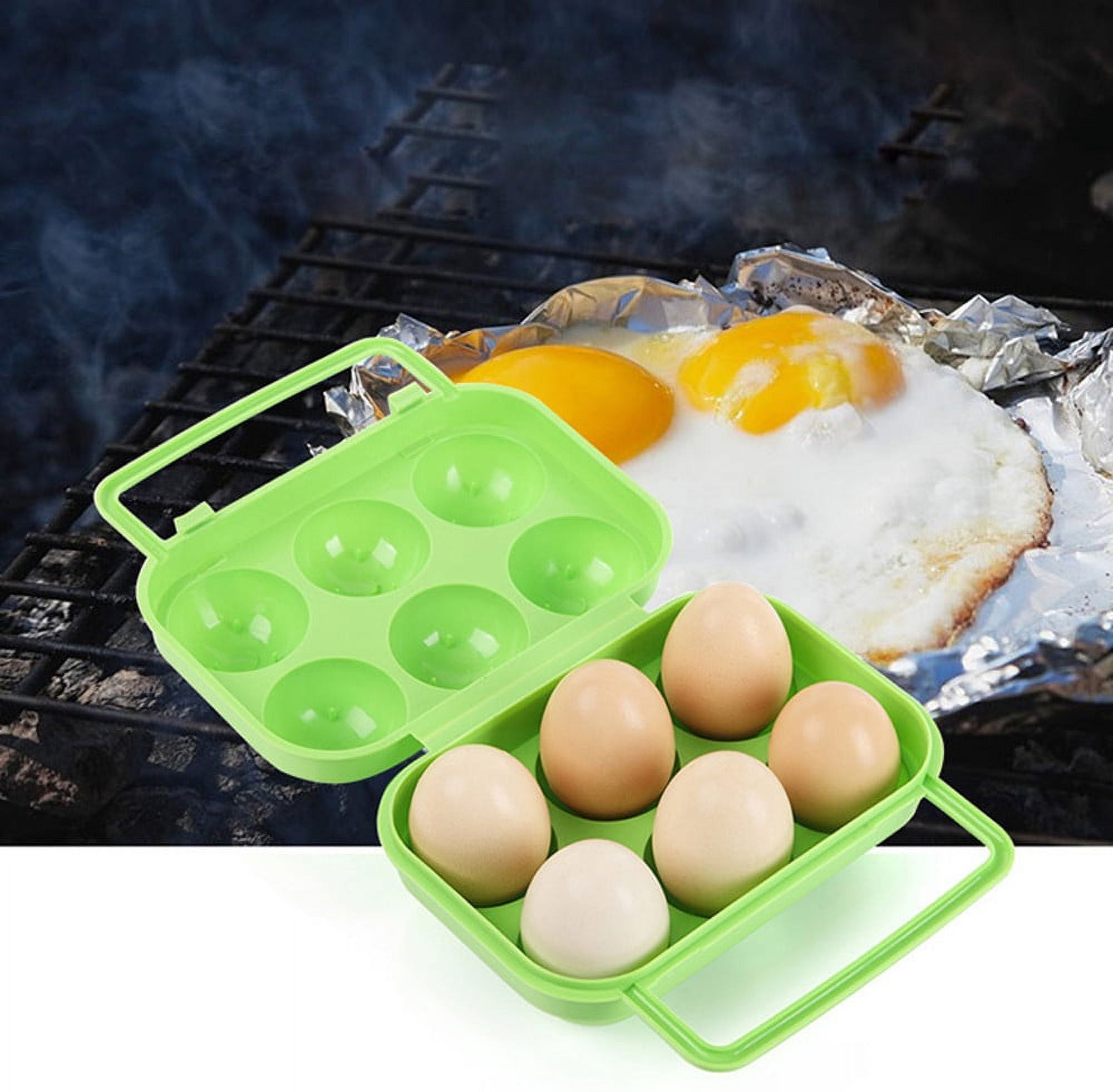 Holiday Sale, Portable 6 Eggs Plastic Container, Folding Storage Box ...