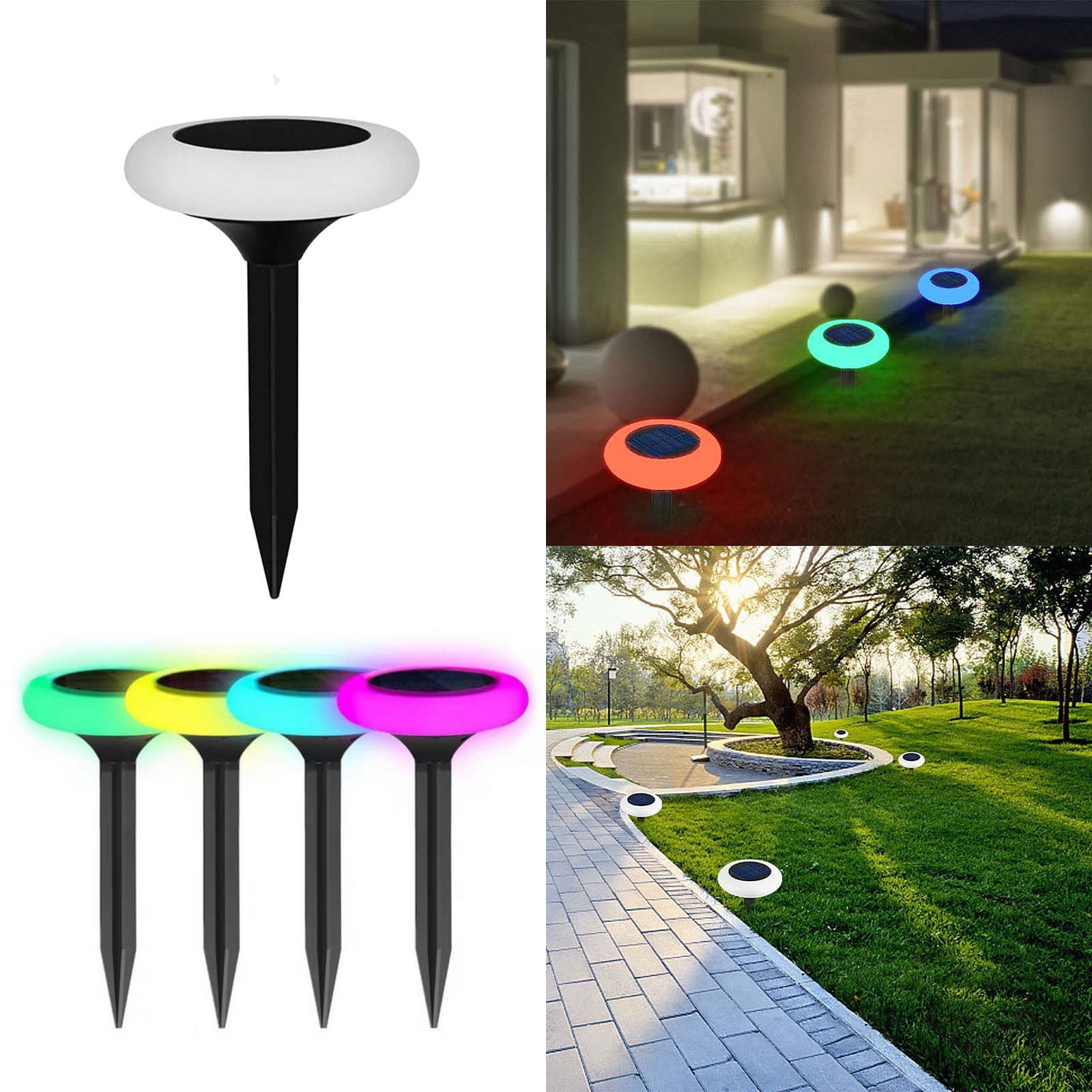 Angeler Led Courtyard Light, Solar Powered, Color Gradient, Step Lights ...