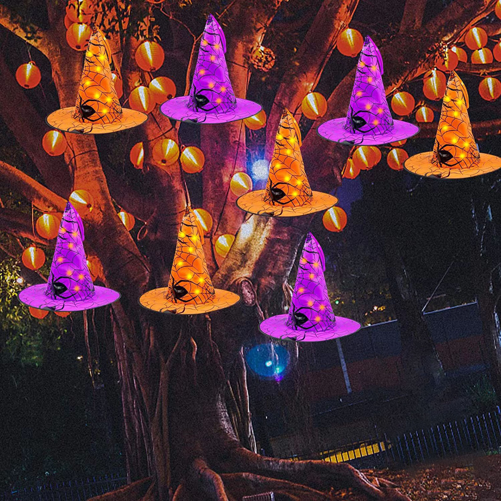 Holiday Sale! TOFOTL Halloween Decorations 8 Pcs Lighted Hanging Witch ...