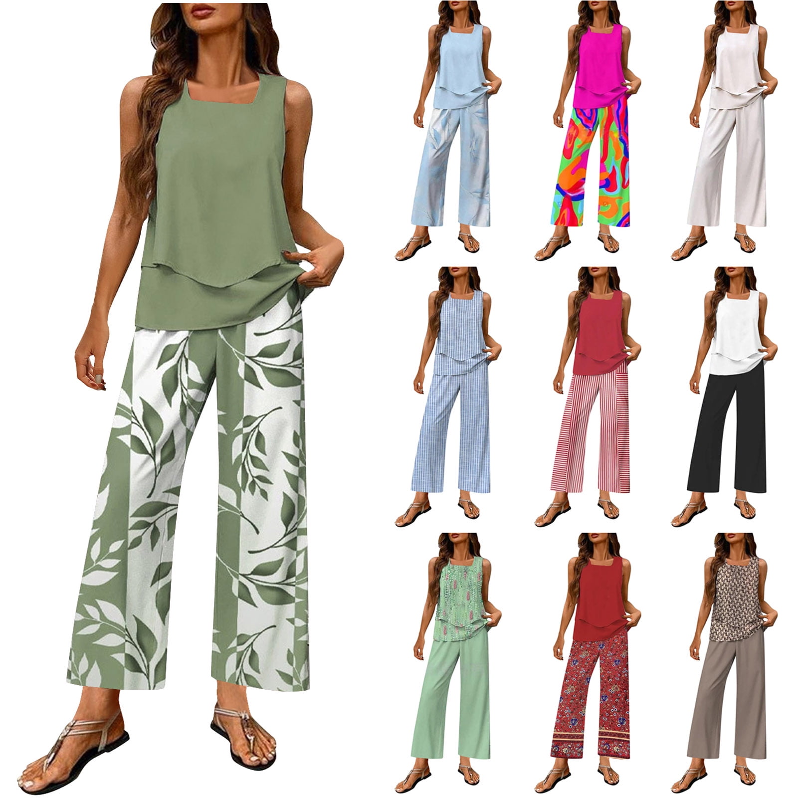 Holiday Sales! JURANMO Summer Two Piece Sets for Women 2025 Boho Floral ...