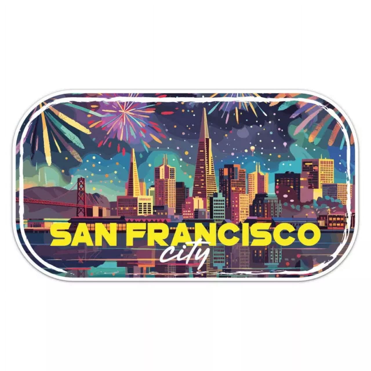 Holiday San Francisco City Sticker Phone Decal Water Bottle Stickers ...