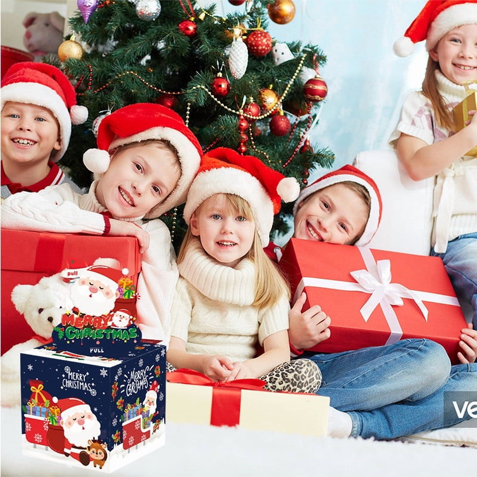 Holiday Santa Cash Holder – Reusable Plastic Money Box for Secret Santa ...