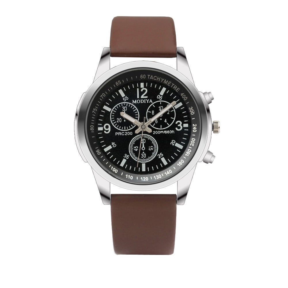Kukoosong Watch for Men Three Eye Watches Quartz Mens Watches Blue ...