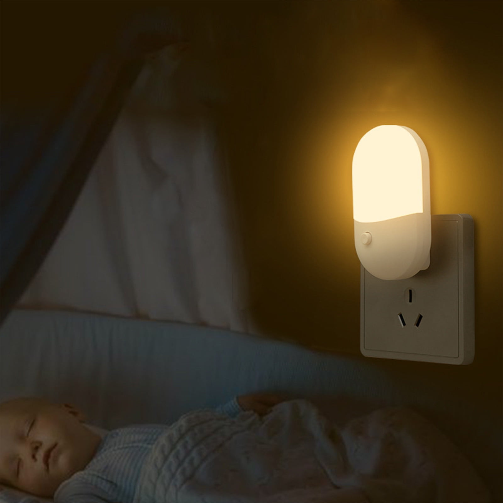 Holiday Savings! Dvkptbk Mini LED Bulb Plug-in Warm Colour and White ...