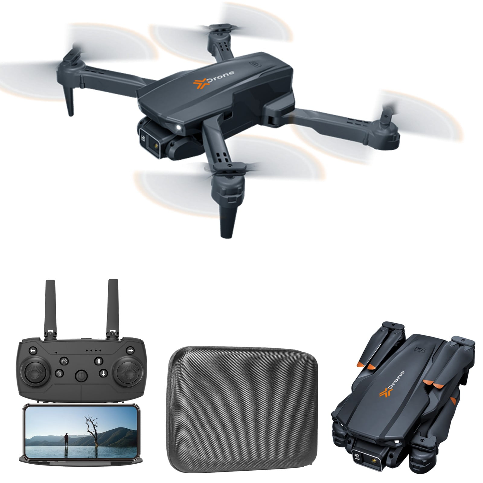 Holiday Savings! Feltree Foldable FPV Drone with Dual 1080P WiFi Camera ...