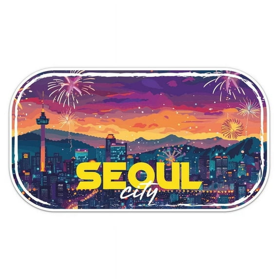 Holiday Seoul City Sticker Phone Decal Water Bottle Stickers Car Decals ...