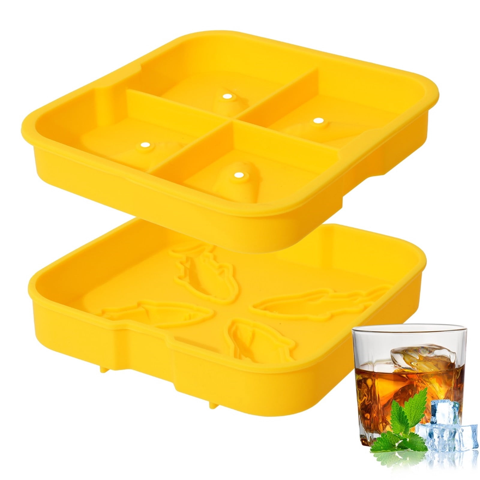 Your Holiday Silicone Ice Sharks Mould Easy Demold For Drinking Water ...