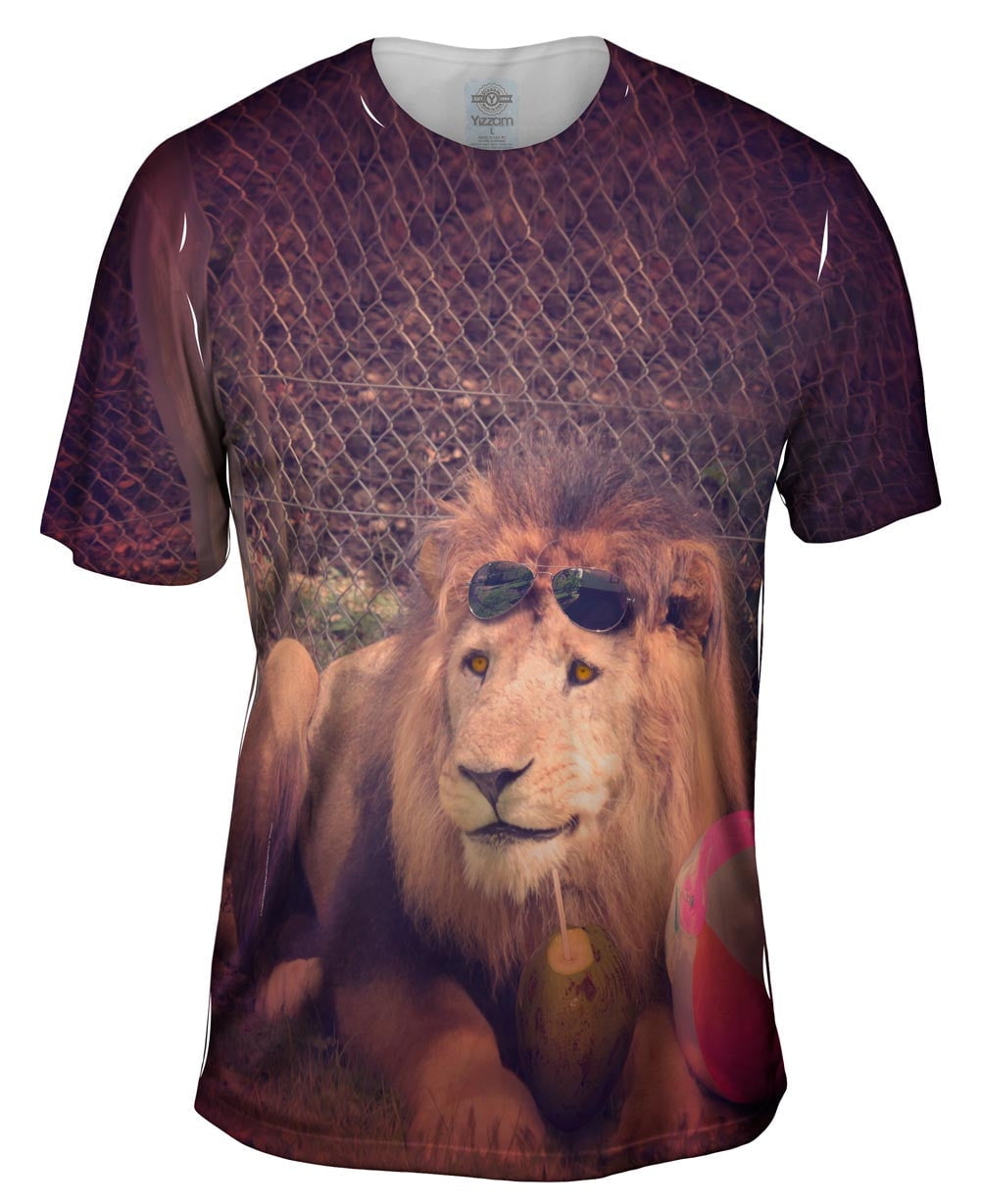 Holiday Smiling Lion Mens T-Shirt All Over Print - Walmart.com