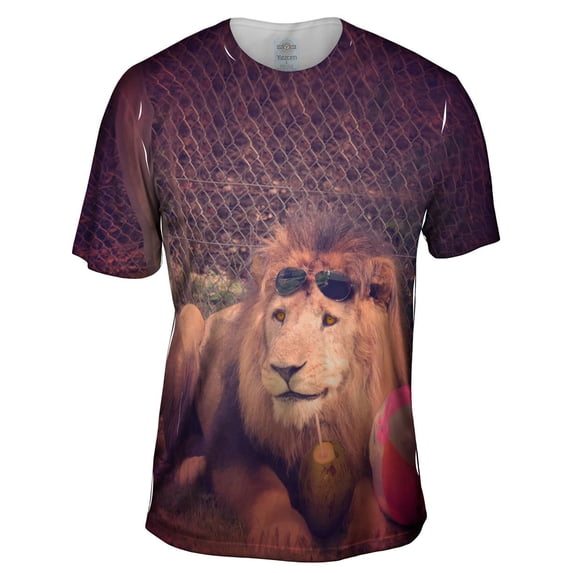 Holiday Smiling Lion Mens T-Shirt All Over Print - Walmart.com