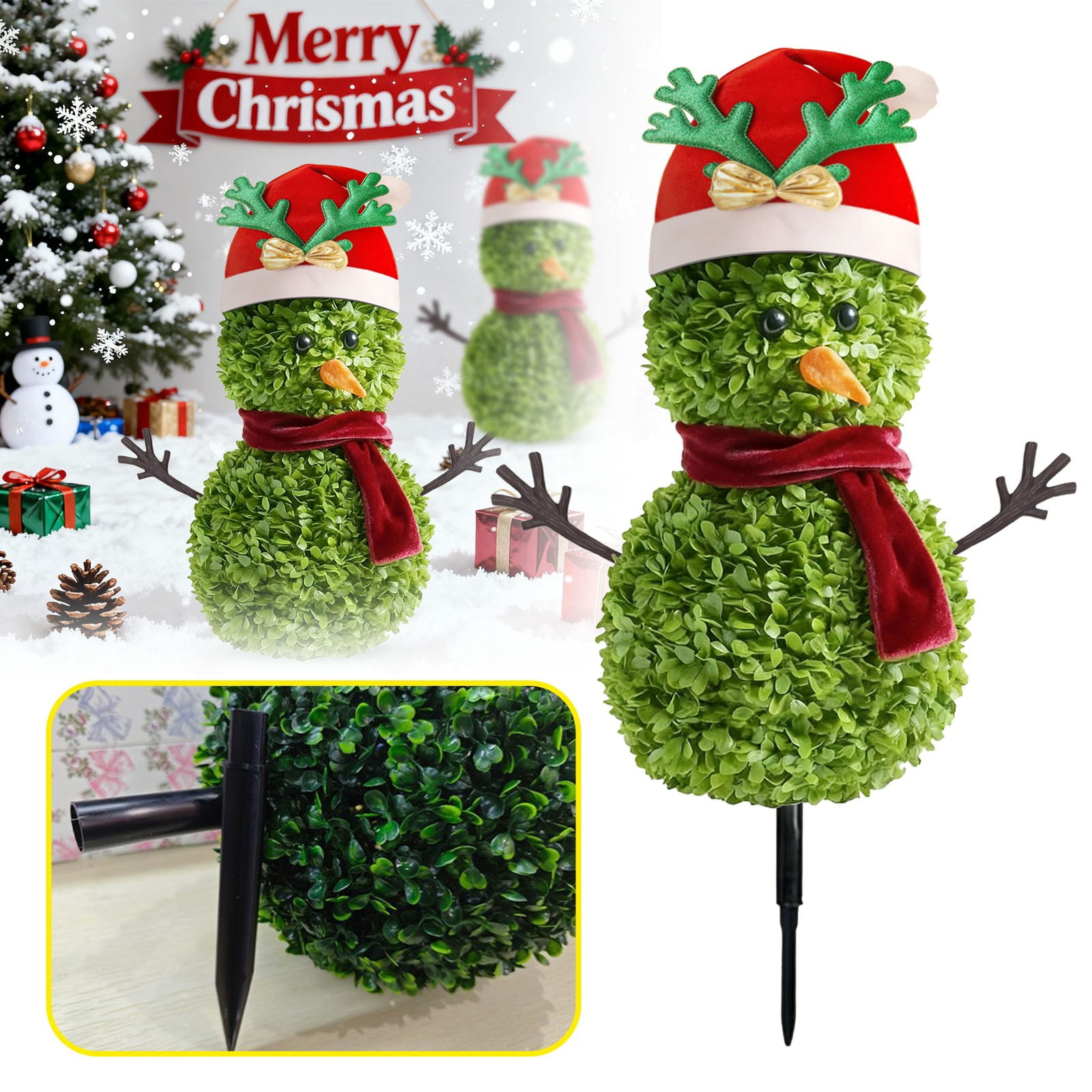 Holiday Snowman Stake Holiday Garden Outdoor Lighted Display Snowman ...