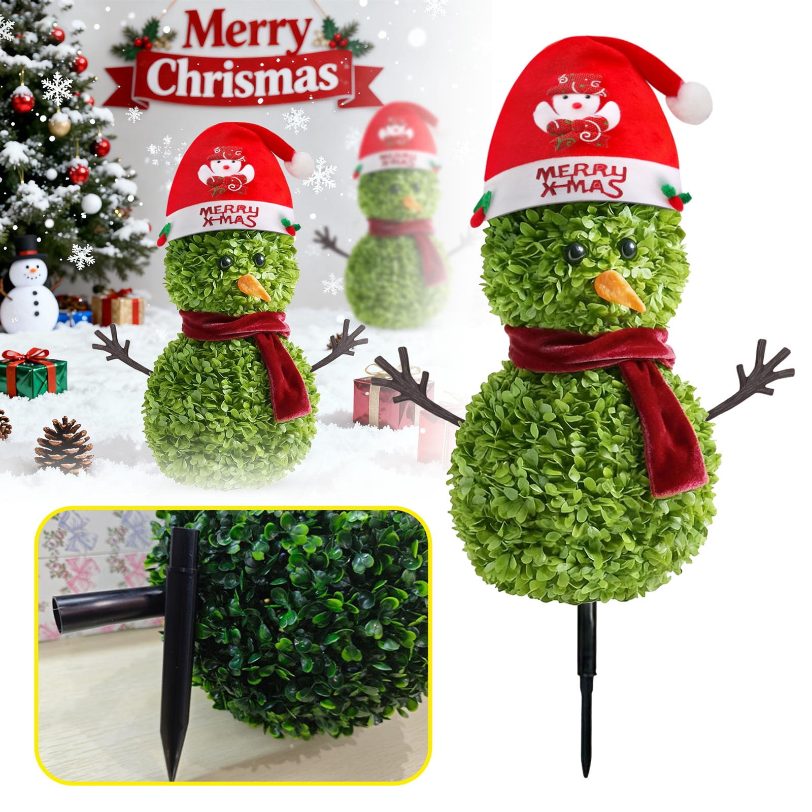 Holiday Snowman Stake Holiday Yard Outdoor Lighted Display Snowman ...