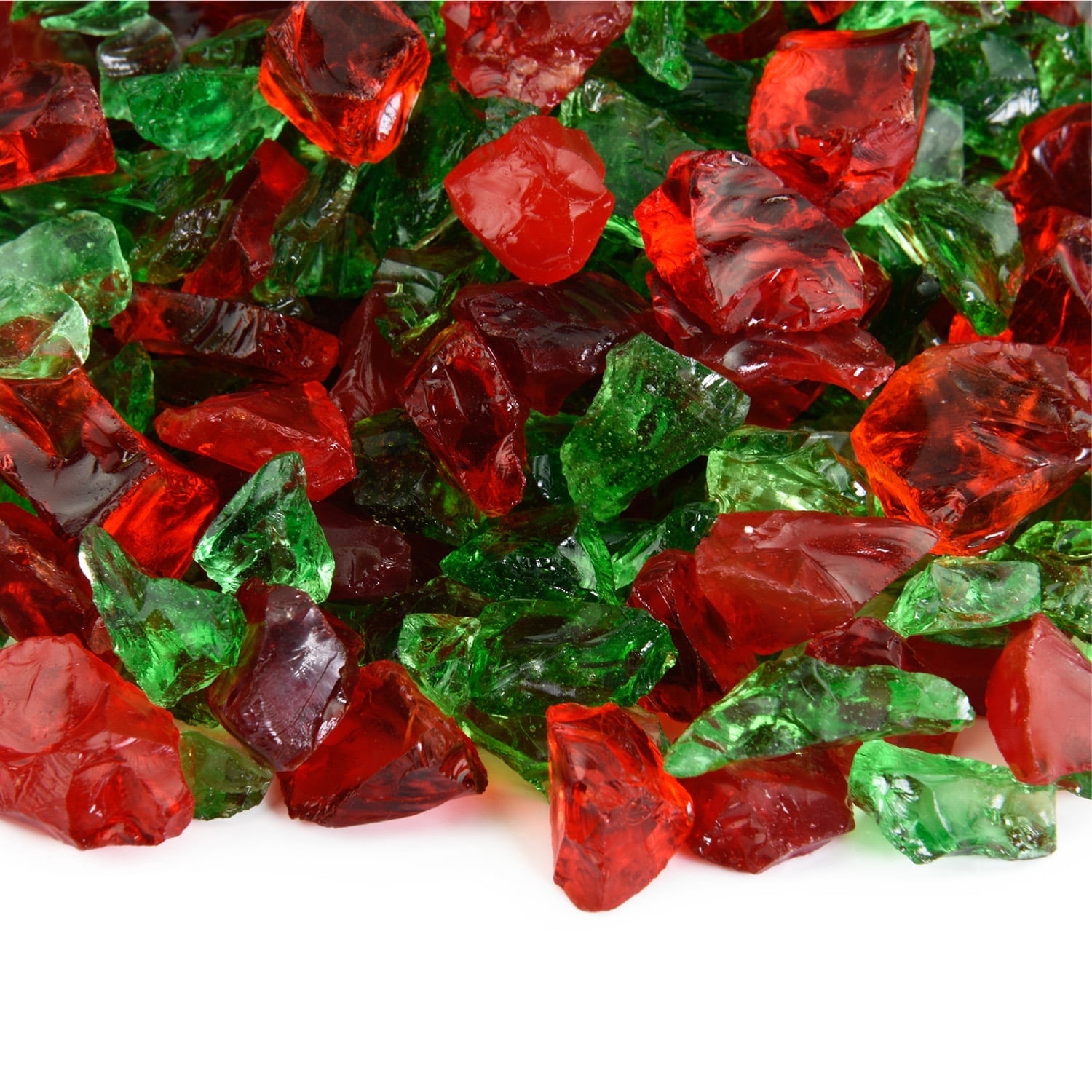 Holiday Spirit Crushed Fire Pit Glass Blend | 3/8"-3/4", 10 lbs ...