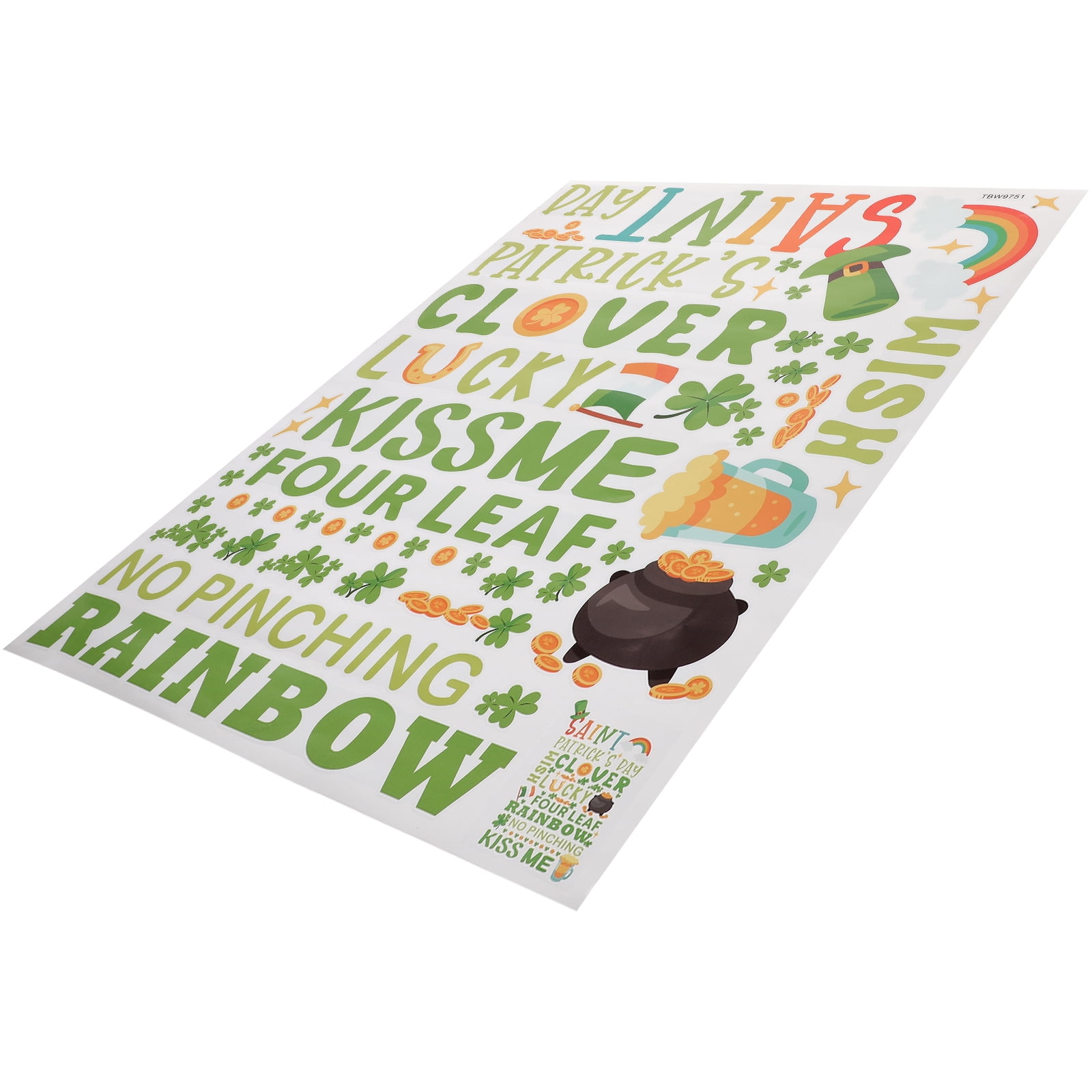 Holiday Stickers Decor Festival Background Decal Patrick' Clings Window ...