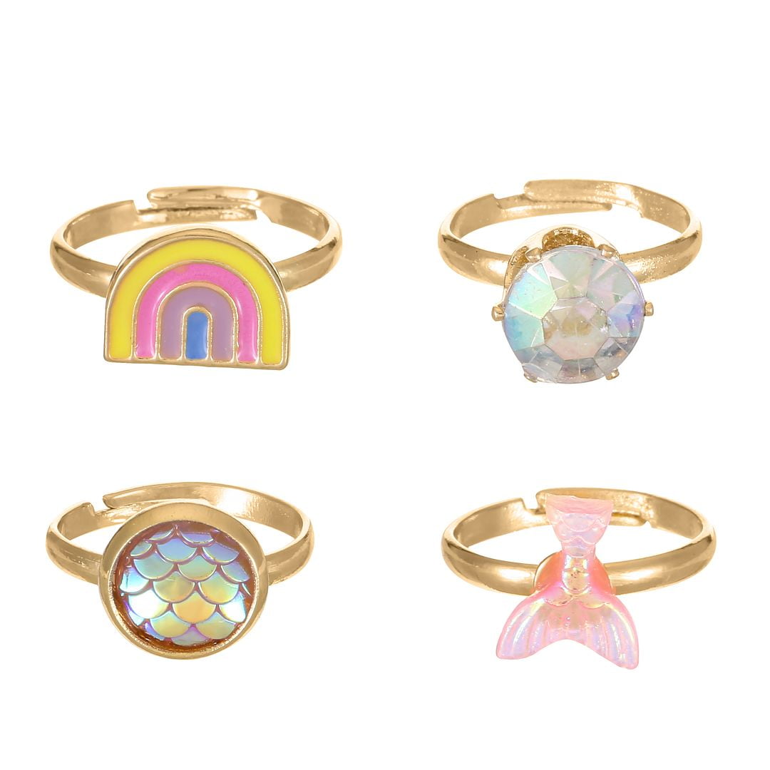 Holiday Stocking Stuffers for Girls Adjustable Rings, 4 Pieces ...