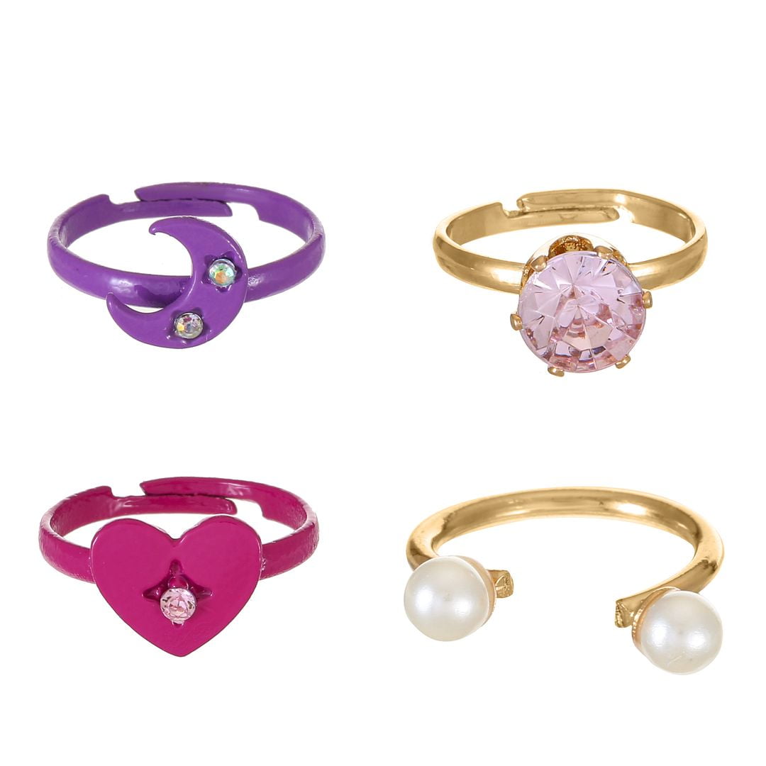 Holiday Stocking Stuffers for Girls Adjustable Rings, 4 Pieces ...