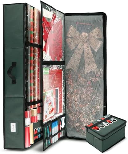 Holiday Storage with Extra 2 PC of Christmas Storage Bins and Ribbon ...