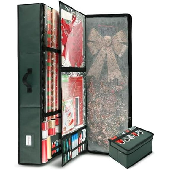 Holiday Storage with Extra 2 PC of Christmas Storage Bins and Ribbon ...