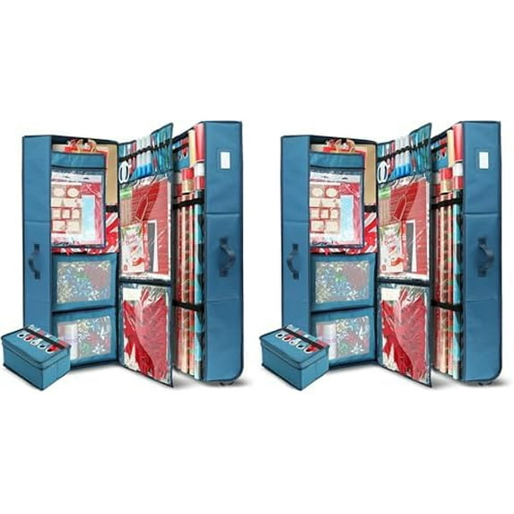 Holiday Storage with Christmas Bins and Ribbon Organizer - Fade ...