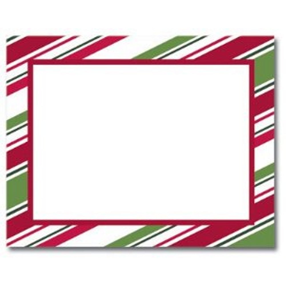Holiday Stripes 4-Up Printable Postcards - Pack of 10 sheets / 40 ...
