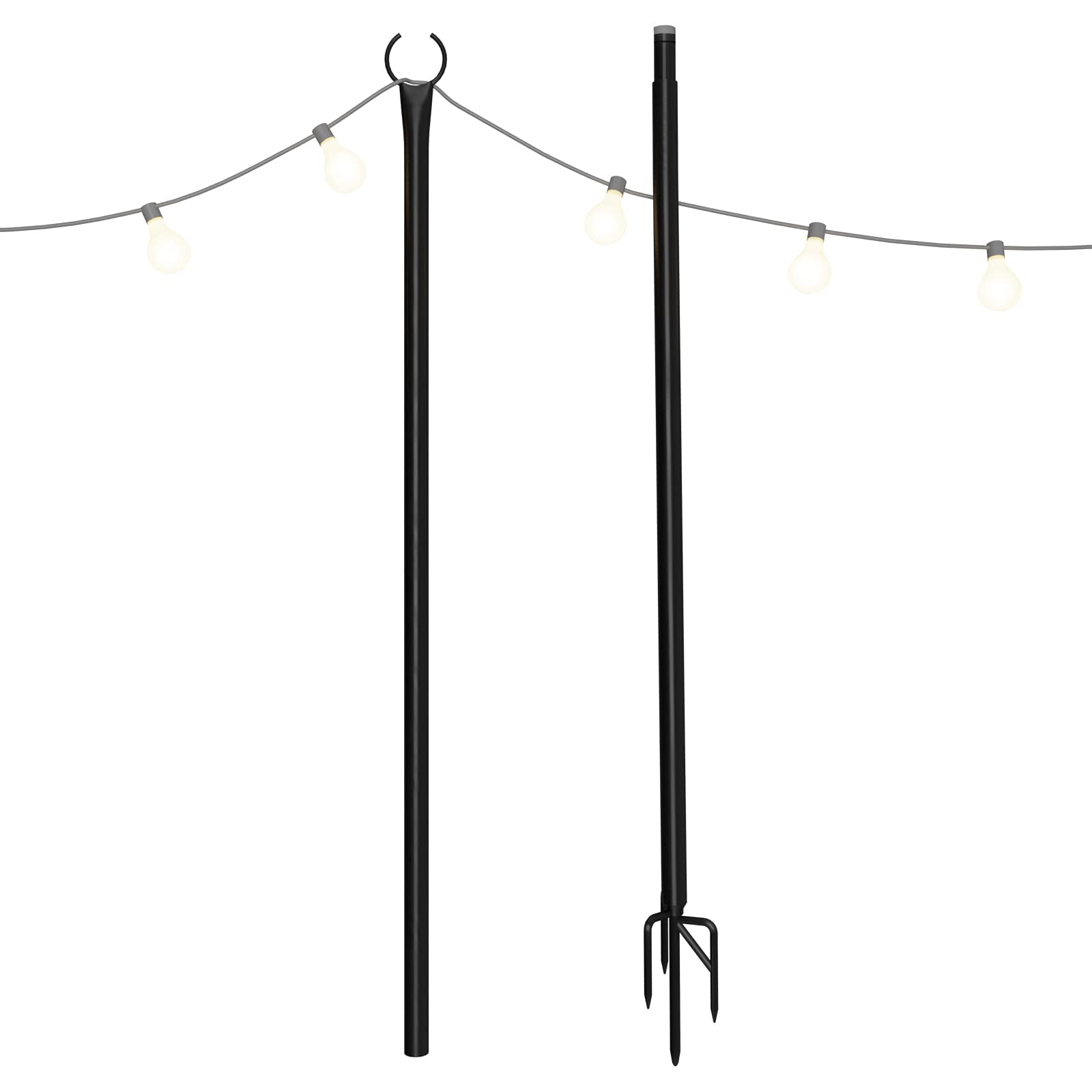 Holiday Styling Outdoor String Light Poles for Garden, Patio, Backyard ...
