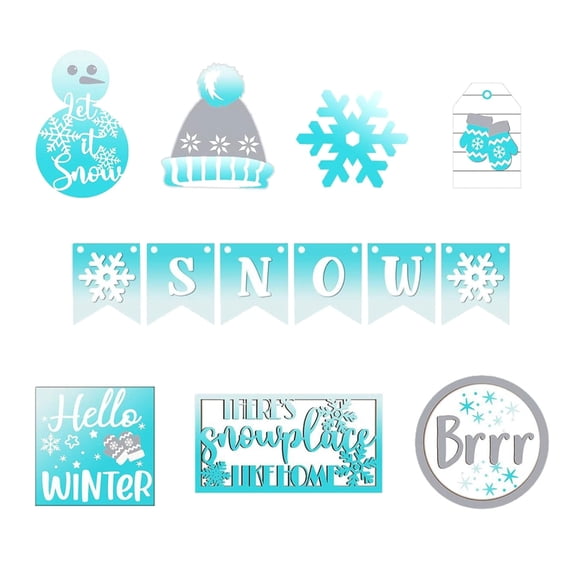 Holiday Tabletop Sign Decor Christmas Table Decorations Winter Signs ...