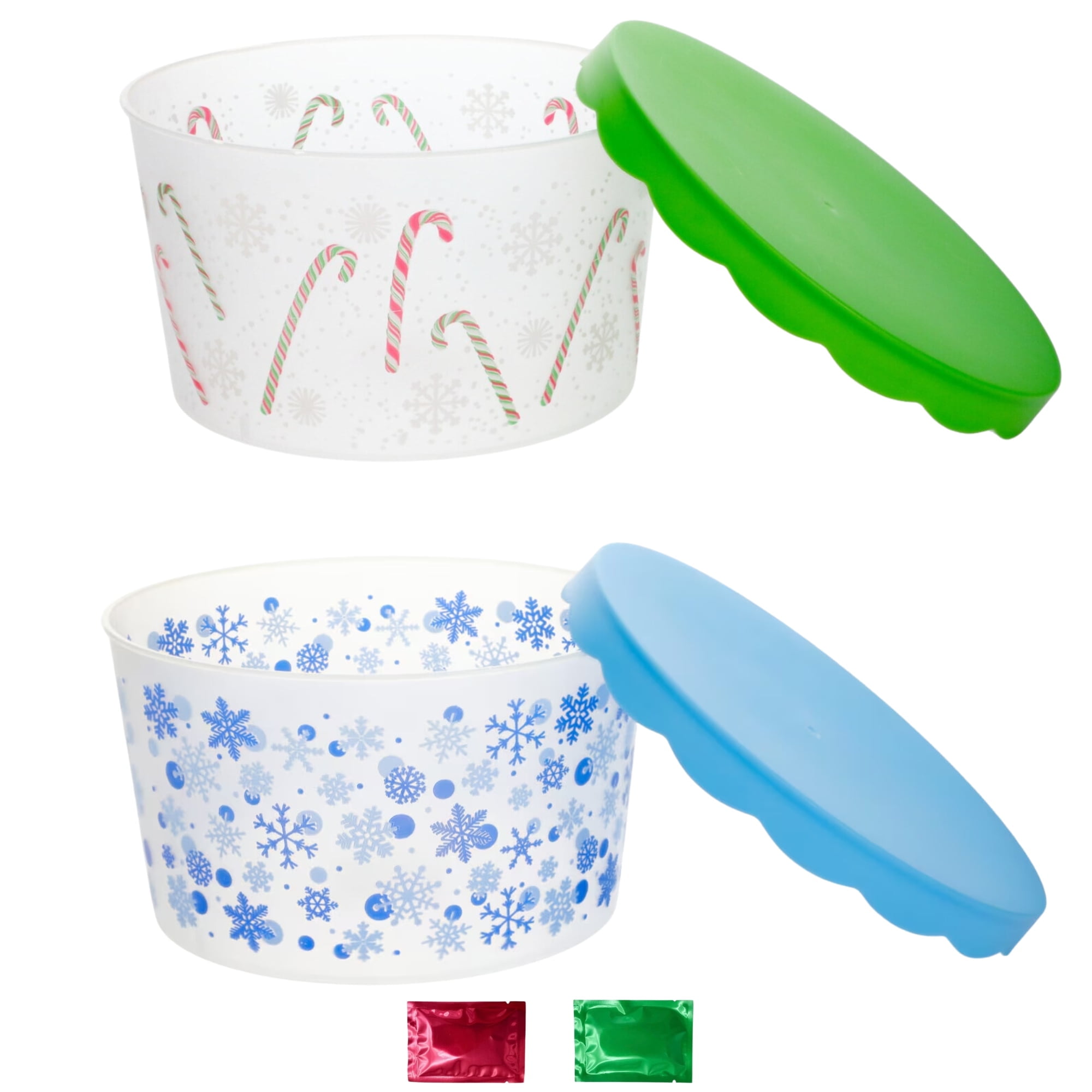 Holiday-Theme Food Storage Containers with Lids 2 Pack, Airtight ...