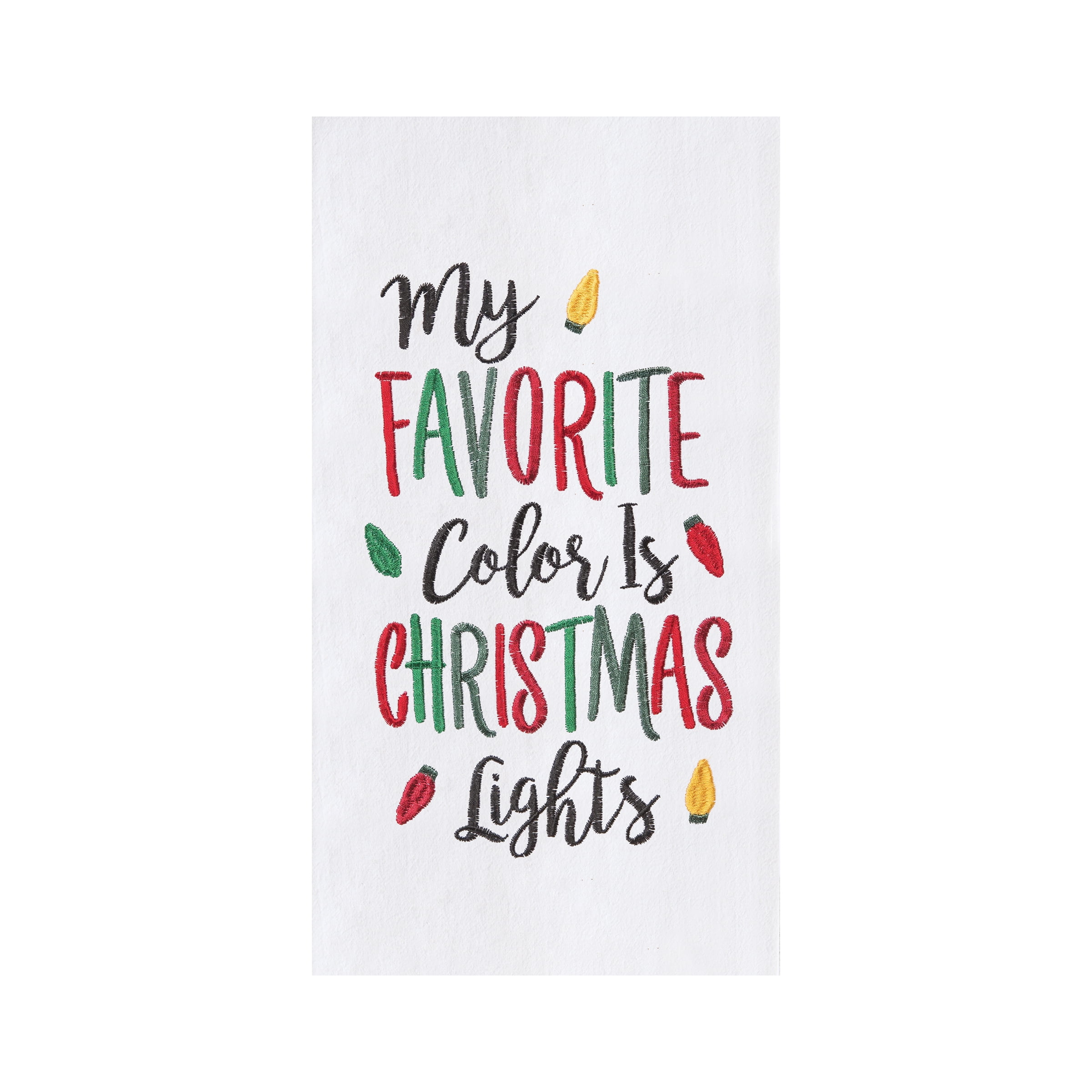 Holiday Themed "My Favorite Color is Christmas Lights" Sentiment ...