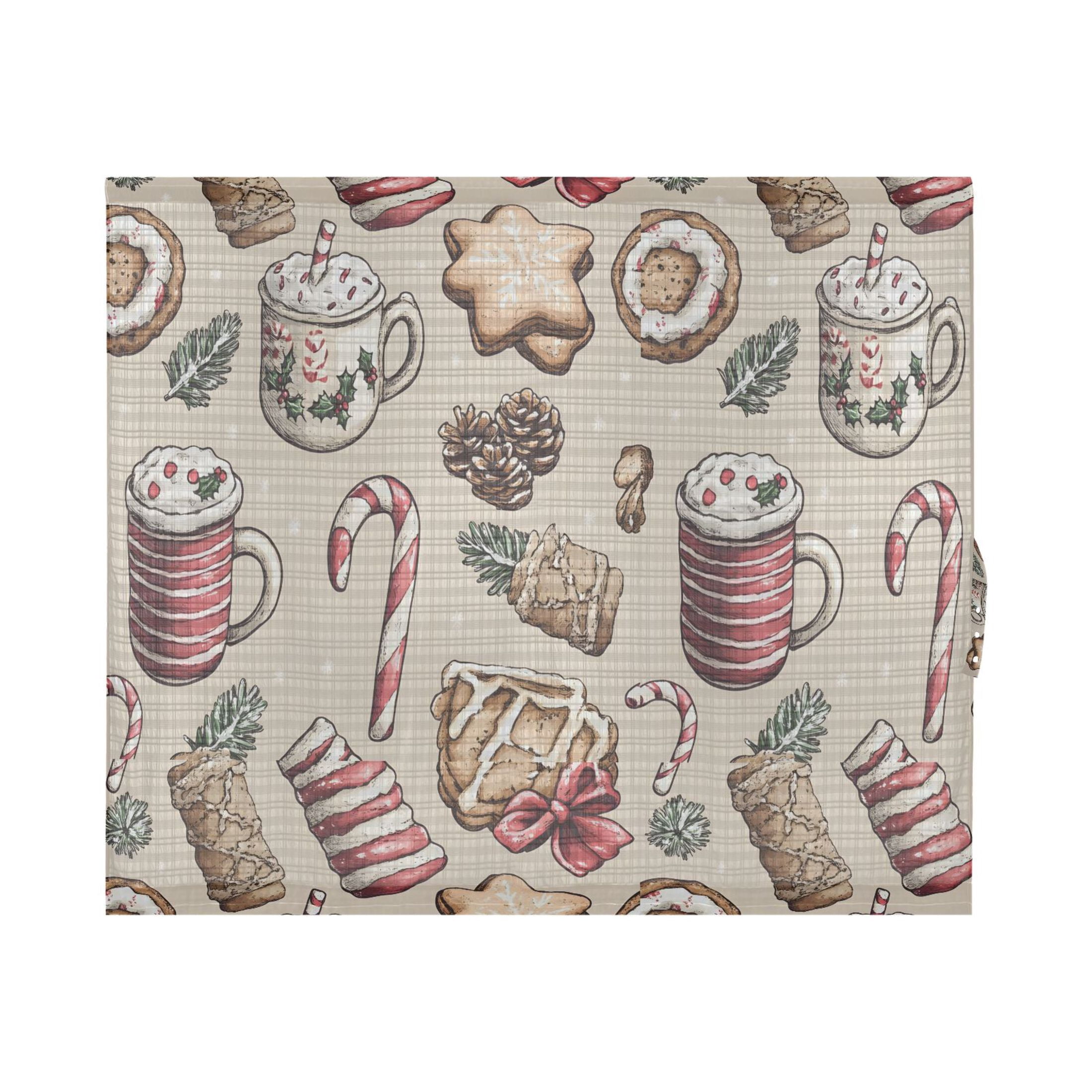 Holiday Themed Treats Pattern Door Curtain Blackout Thermal Insulated ...