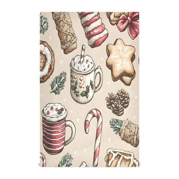 Holiday Themed Treats Pattern Kitchen Towels Dishcloth Decorative ...