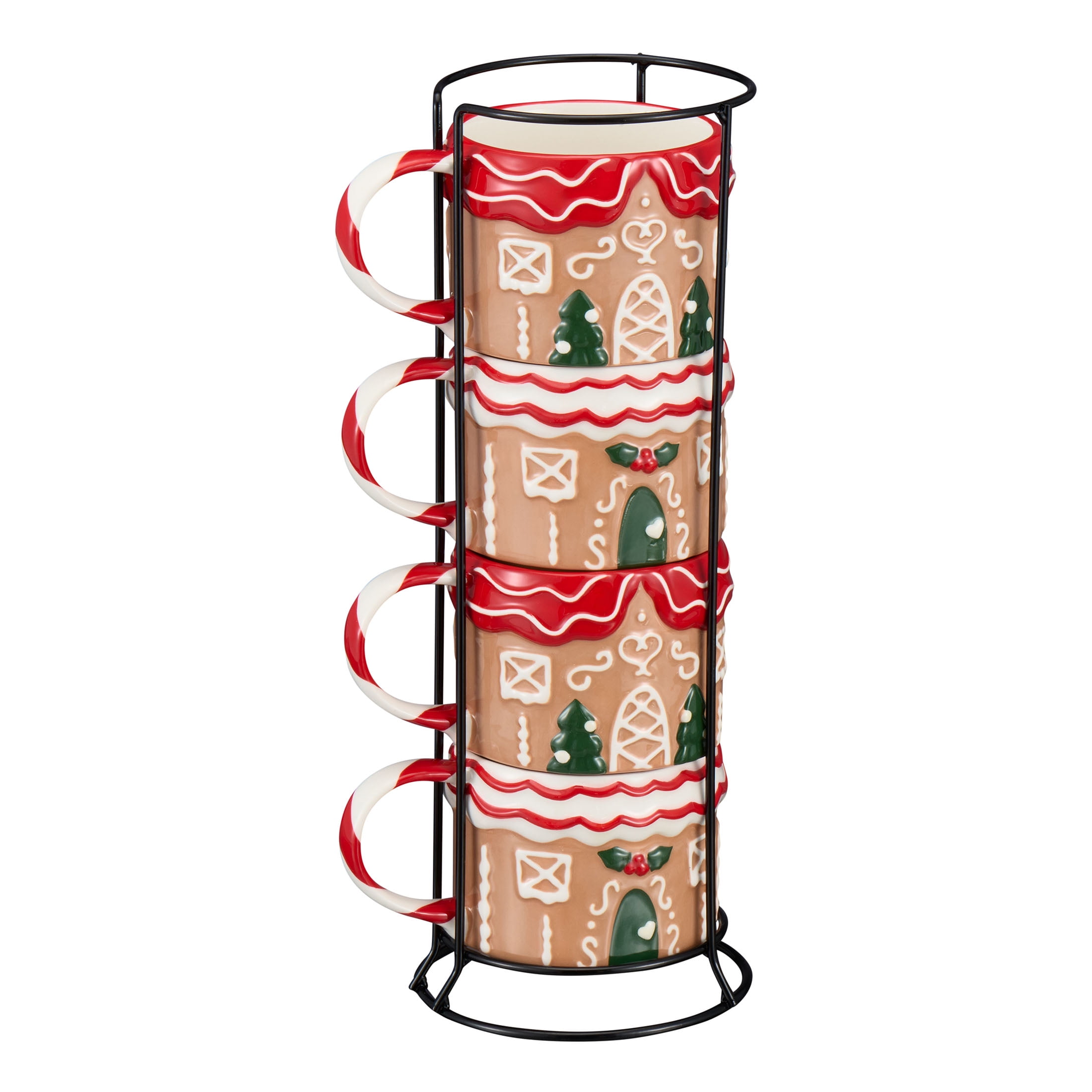 Holiday Time Gingerbread House 12oz Glazed Stoneware Ceramic Stacking ...