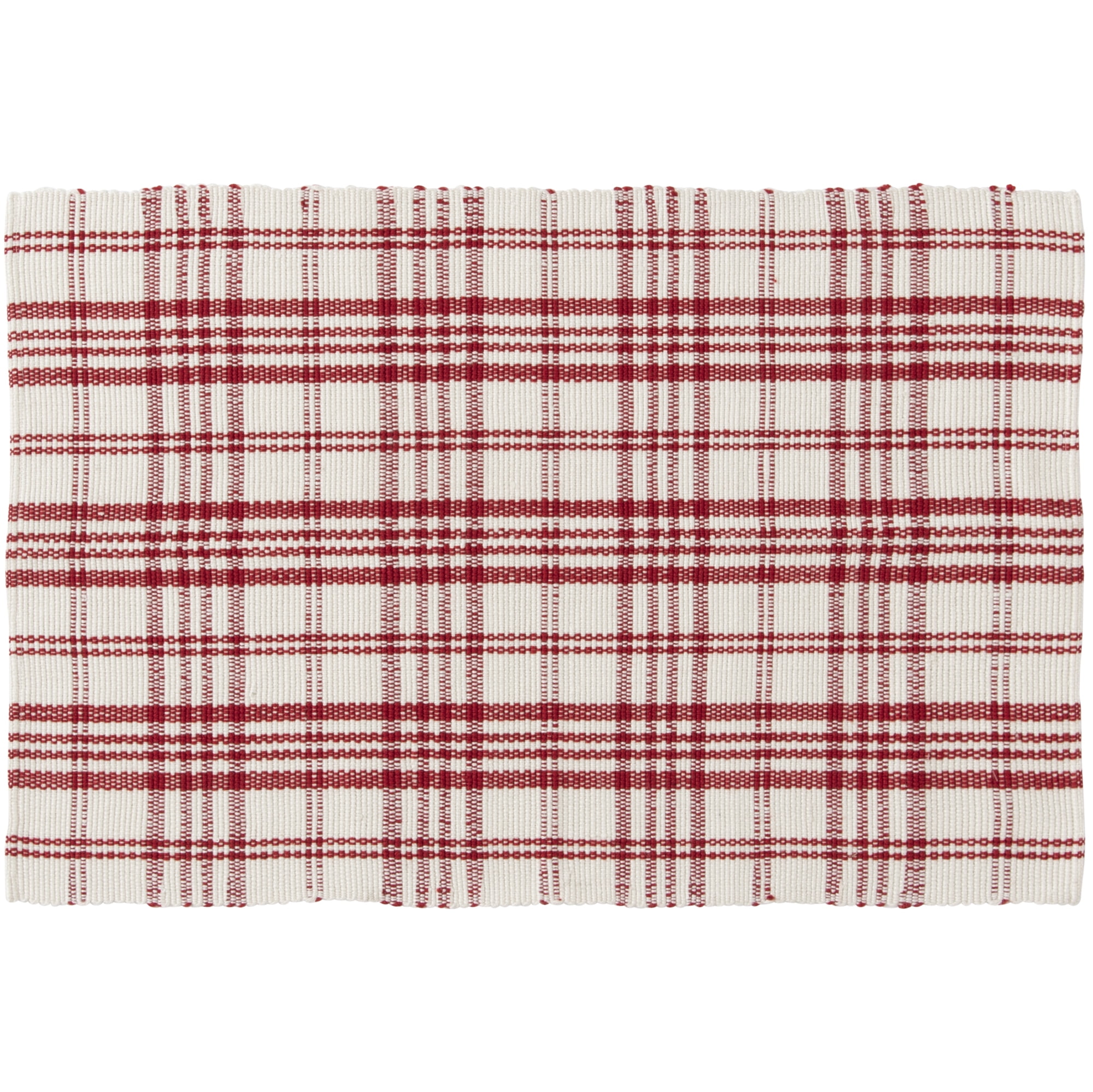 Holiday Time 24" x 36" Red Plaid Outdoor Layering Rug - Walmart.com