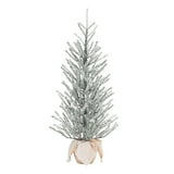 Holiday Time 3ft Snowy Christmas Tree Burlap Base - Walmart.com